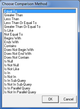 Comparison Methods | Sage Intelligence