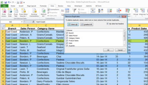 Delete duplicate data in Excel