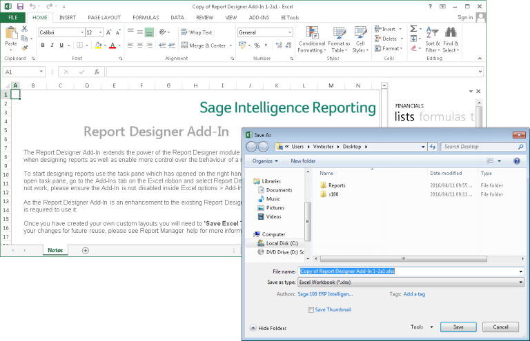 Design modern layouts and have it work in Sage Intelligence