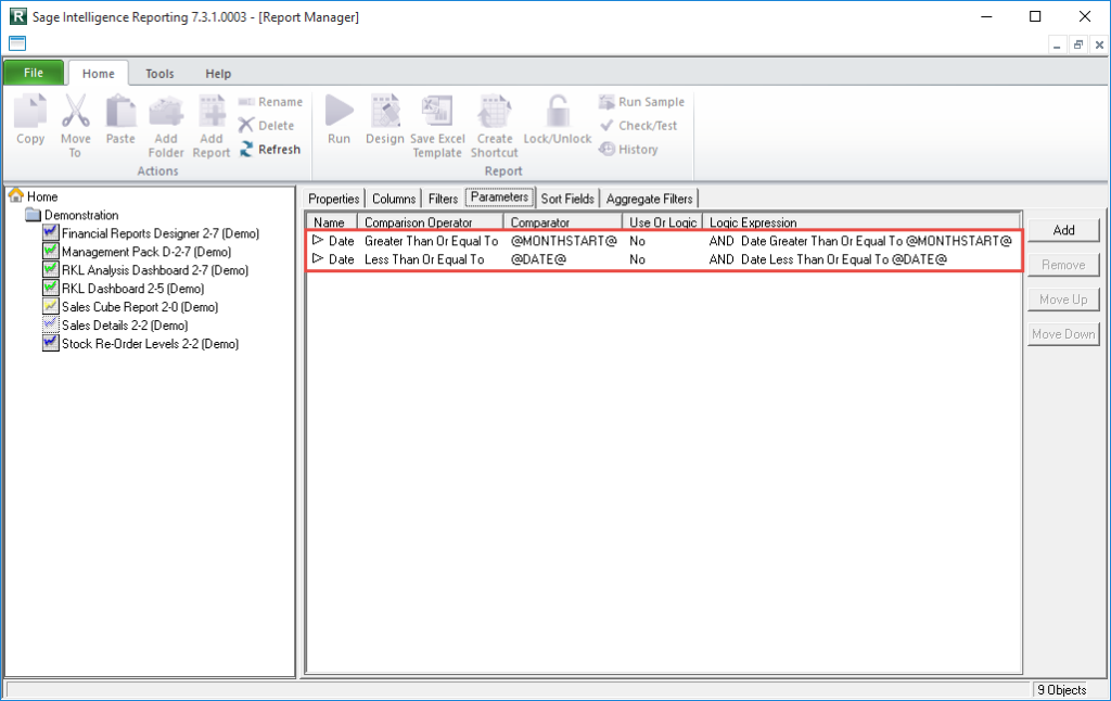 More Efficient Report Running Part 1 System Variable Date Parameters