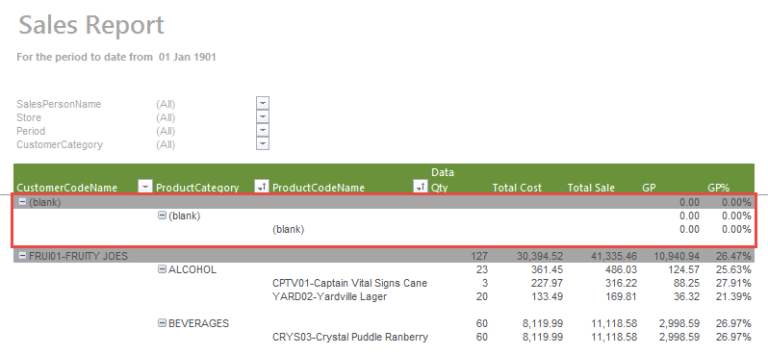 Conveniently remove blank item rows in your PivotTable reports | Sage ...