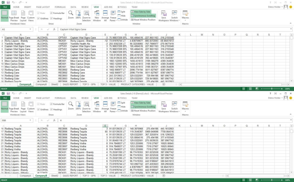 How to view or compare two or more worksheets at the same time in Excel ...