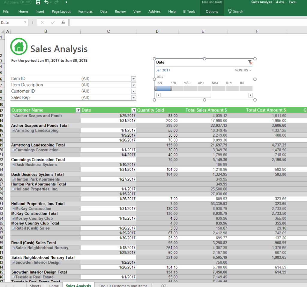 Discover a more detailed analysis of dates using timelines in Excel ...