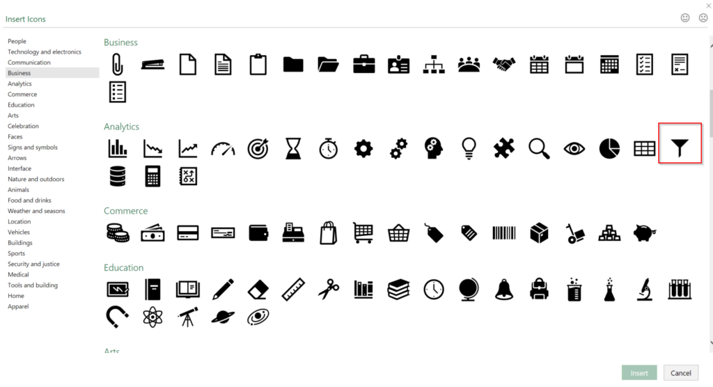 How to insert icons into a spreadsheet | Sage Intelligence