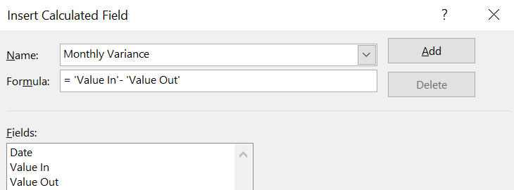 How to add a variance and running total in a Pivot Table | Sage ...